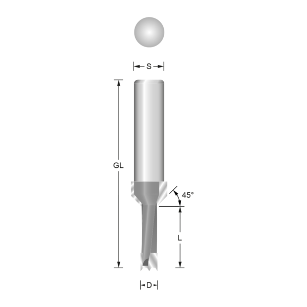 Counter Sink and Drill One Piece with parallel shank TCT - Titman Tools