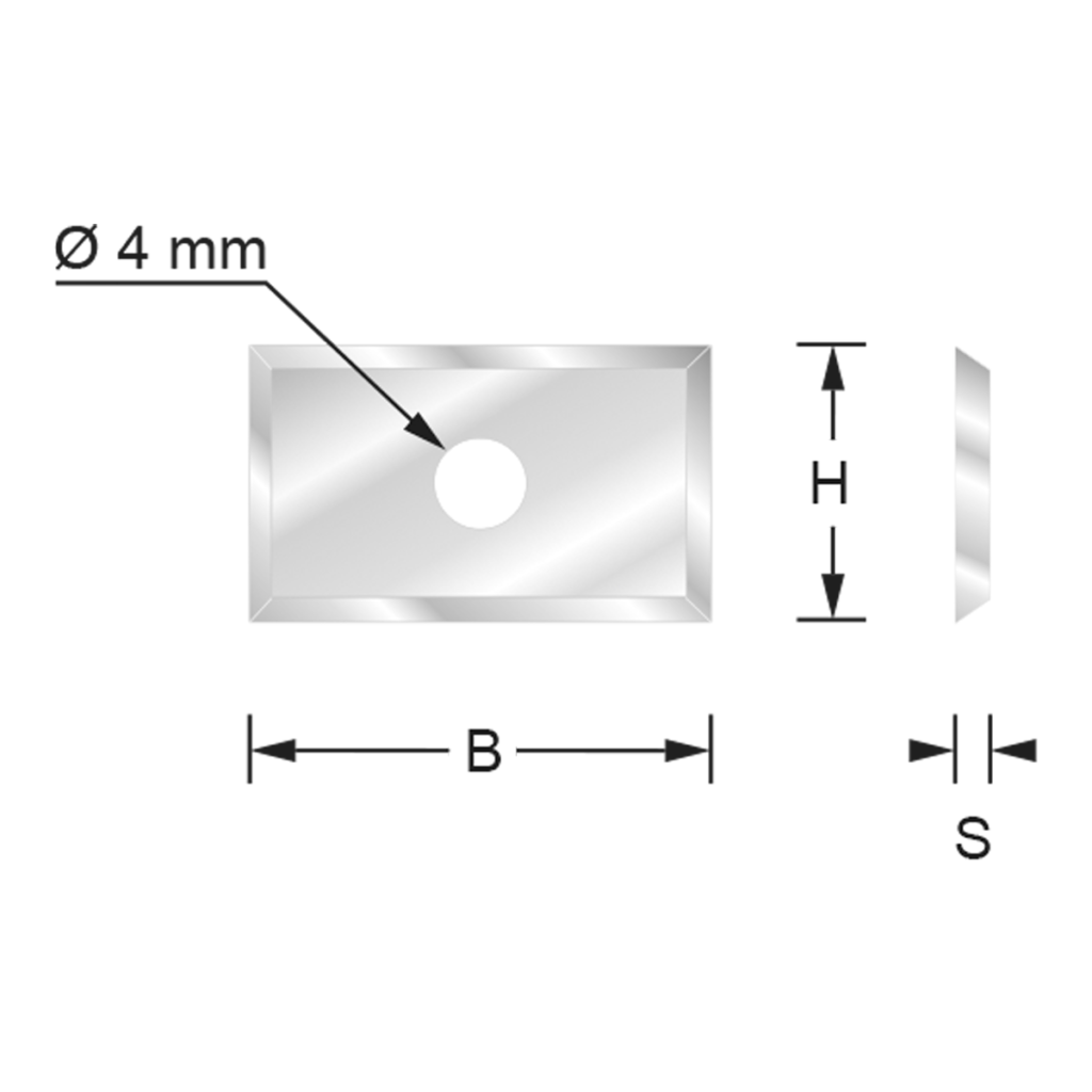 Replacement TC Tips 1 Hole with 2 or 4 Cutting Edges - Titman Tools