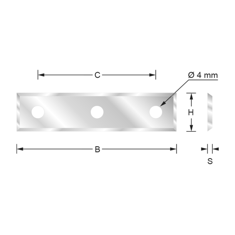 Replacement TC Tips 3 Holes with 4 Cutting Edges - Titman Tools