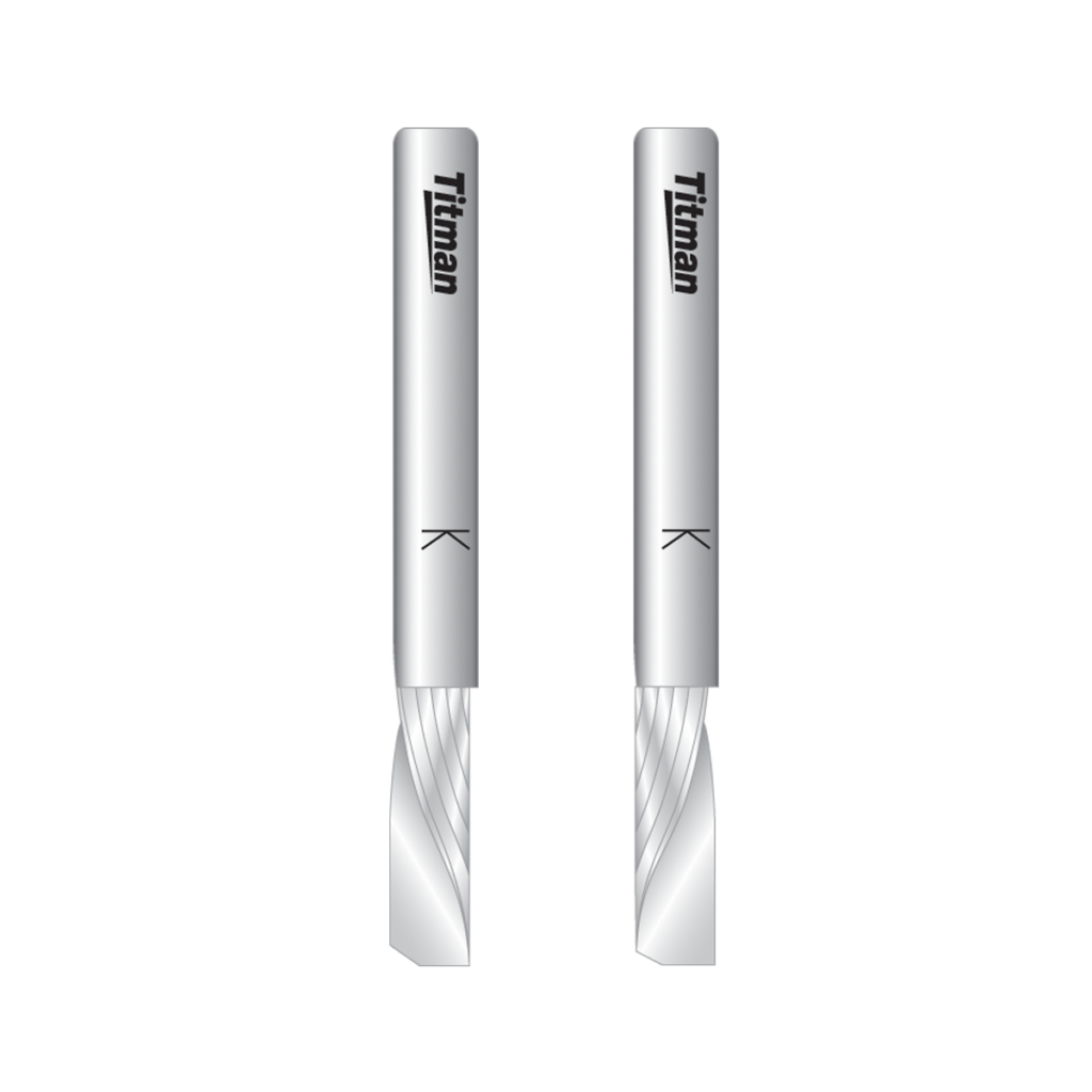 Spiral 1 flute router cutter for general use on wood based materials ...