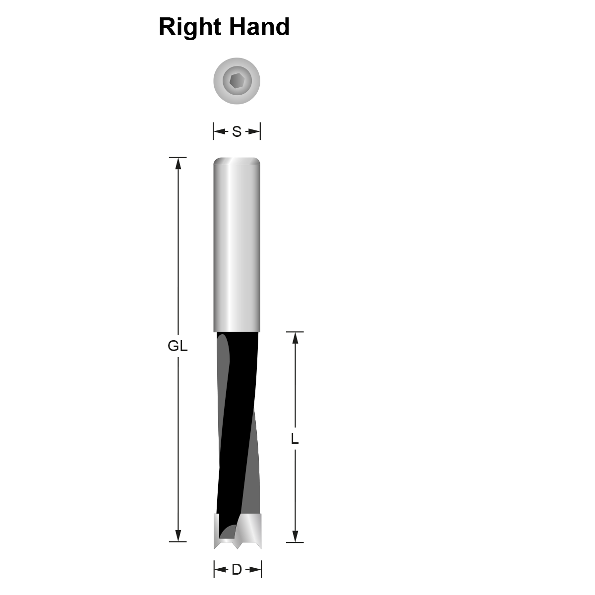 Dowel Drills Lip & Spur with 1/4 parallel shank TCT - Titman Tools