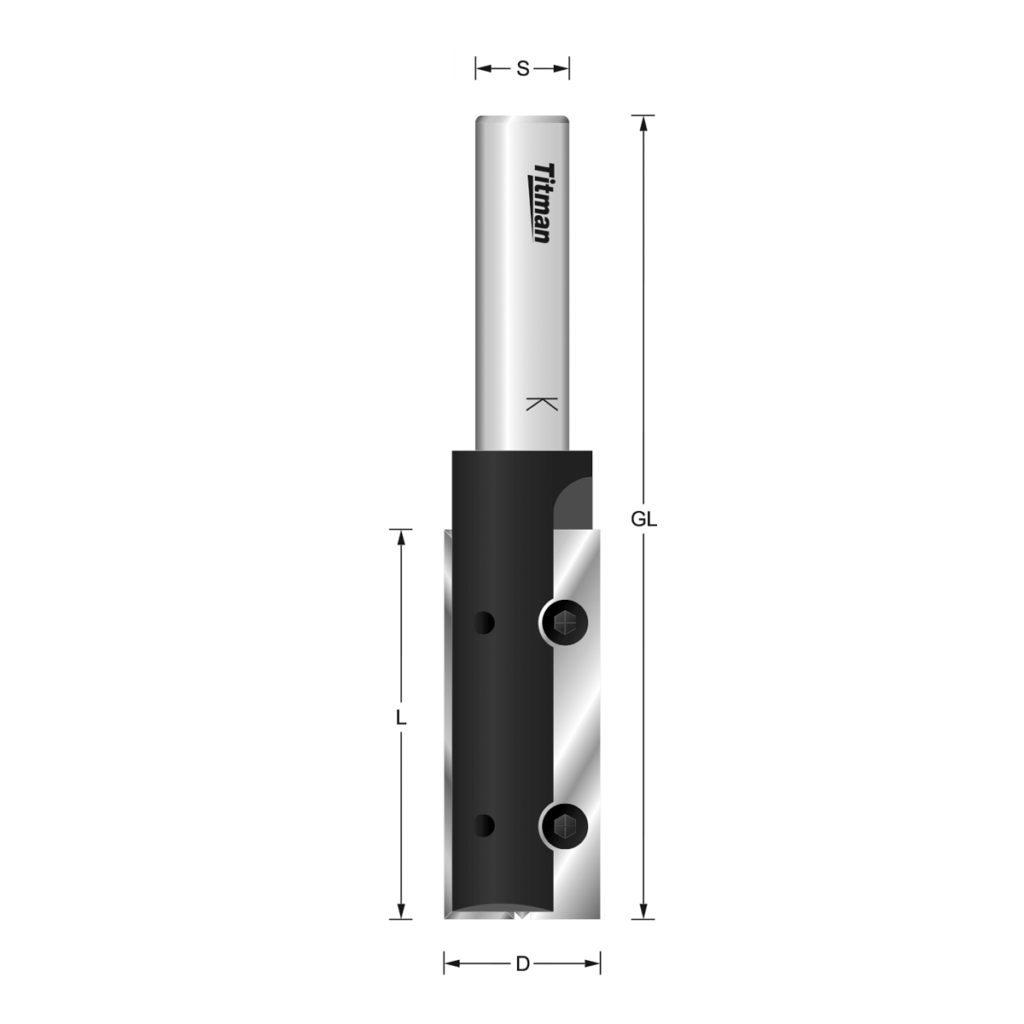 Straight 2 Flute Replacement TC Tip - Titman Tools
