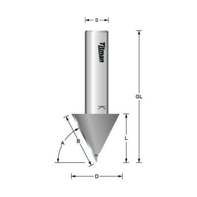 V Groover TCT - Titman Tools