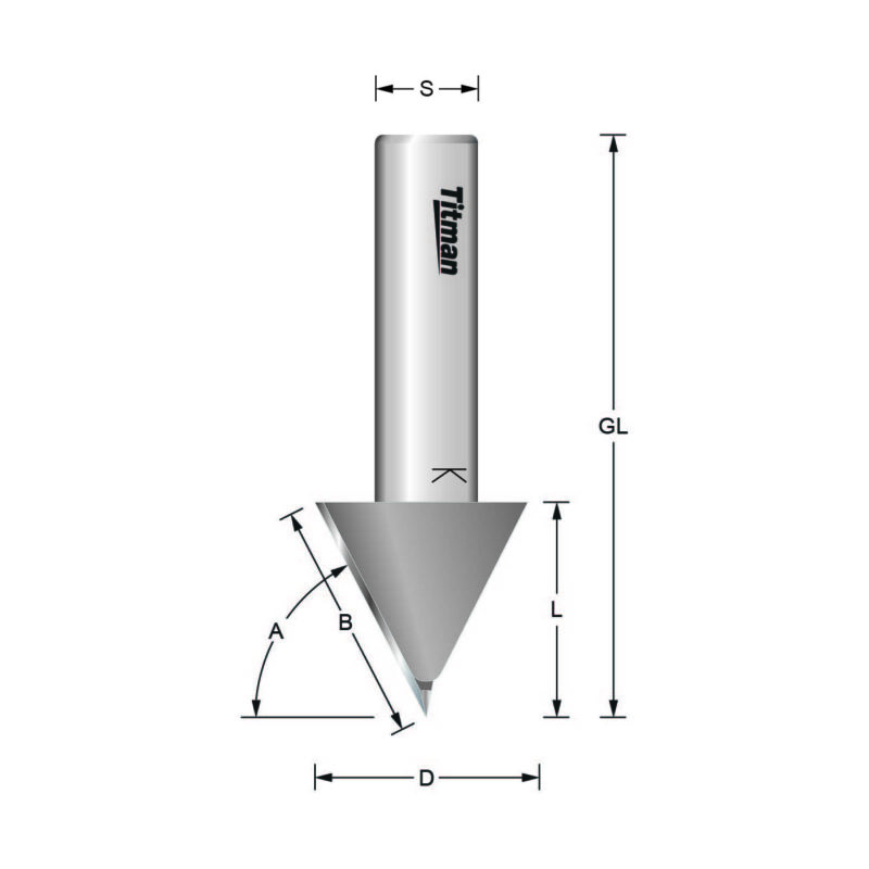 V Groover TCT - Titman Tools