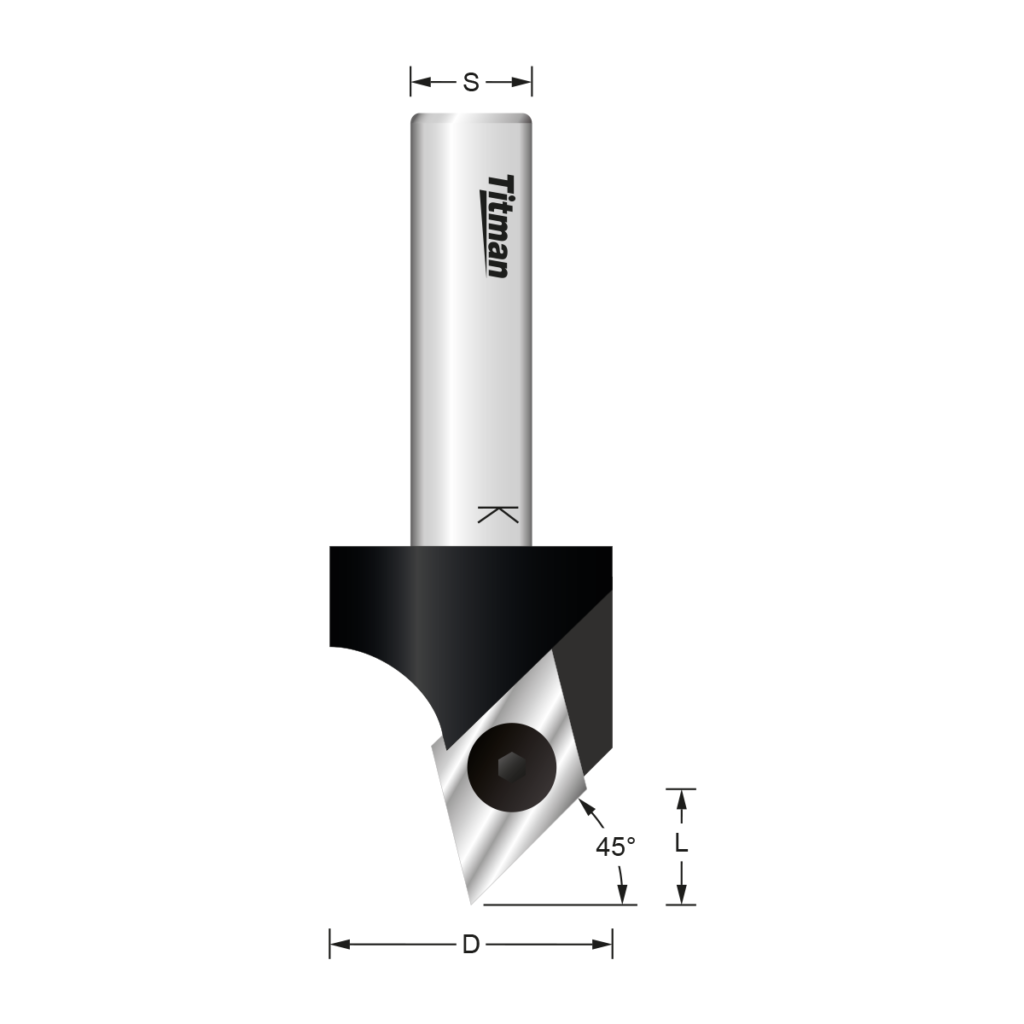 Straight Replacement Non Plunging TC Tip - Titman Tools